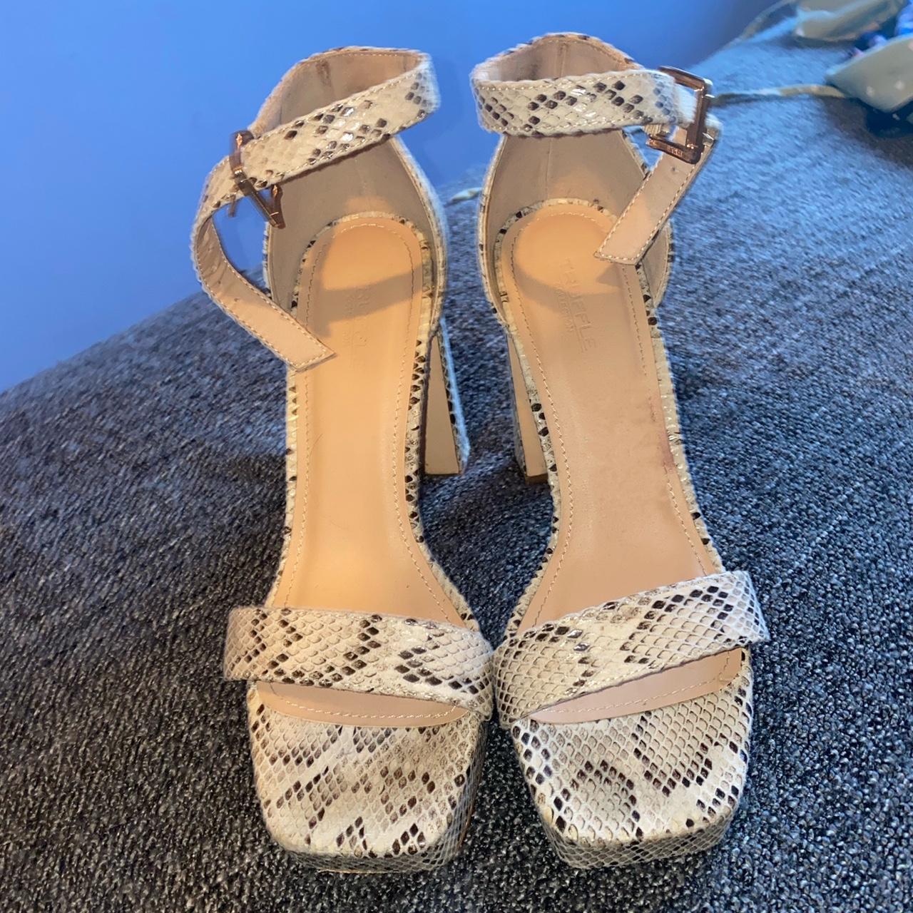 Missguided Snake Print platform heels So comfy for... - Depop
