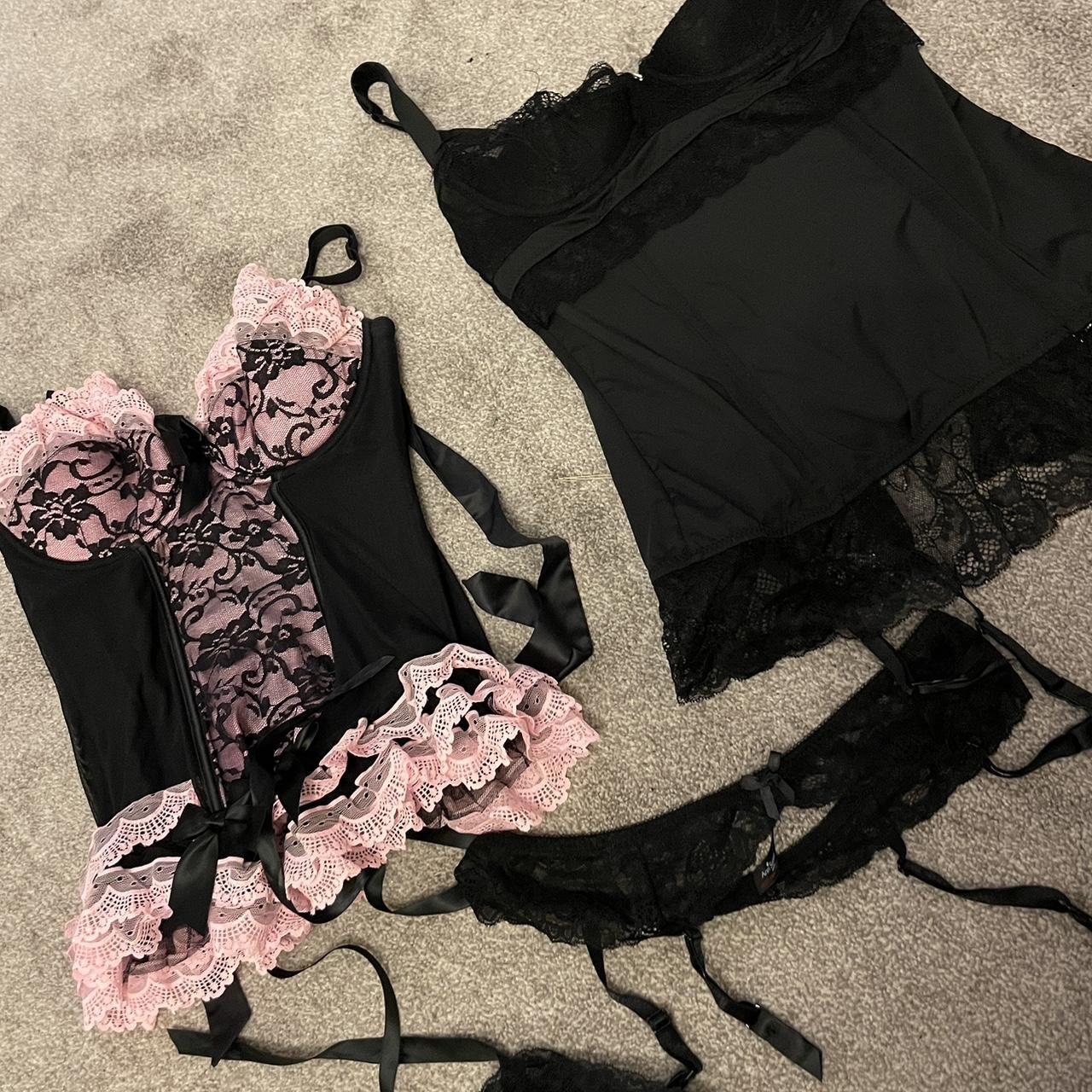 1 x Women’s Anne Summer pink top with suspenders and... - Depop