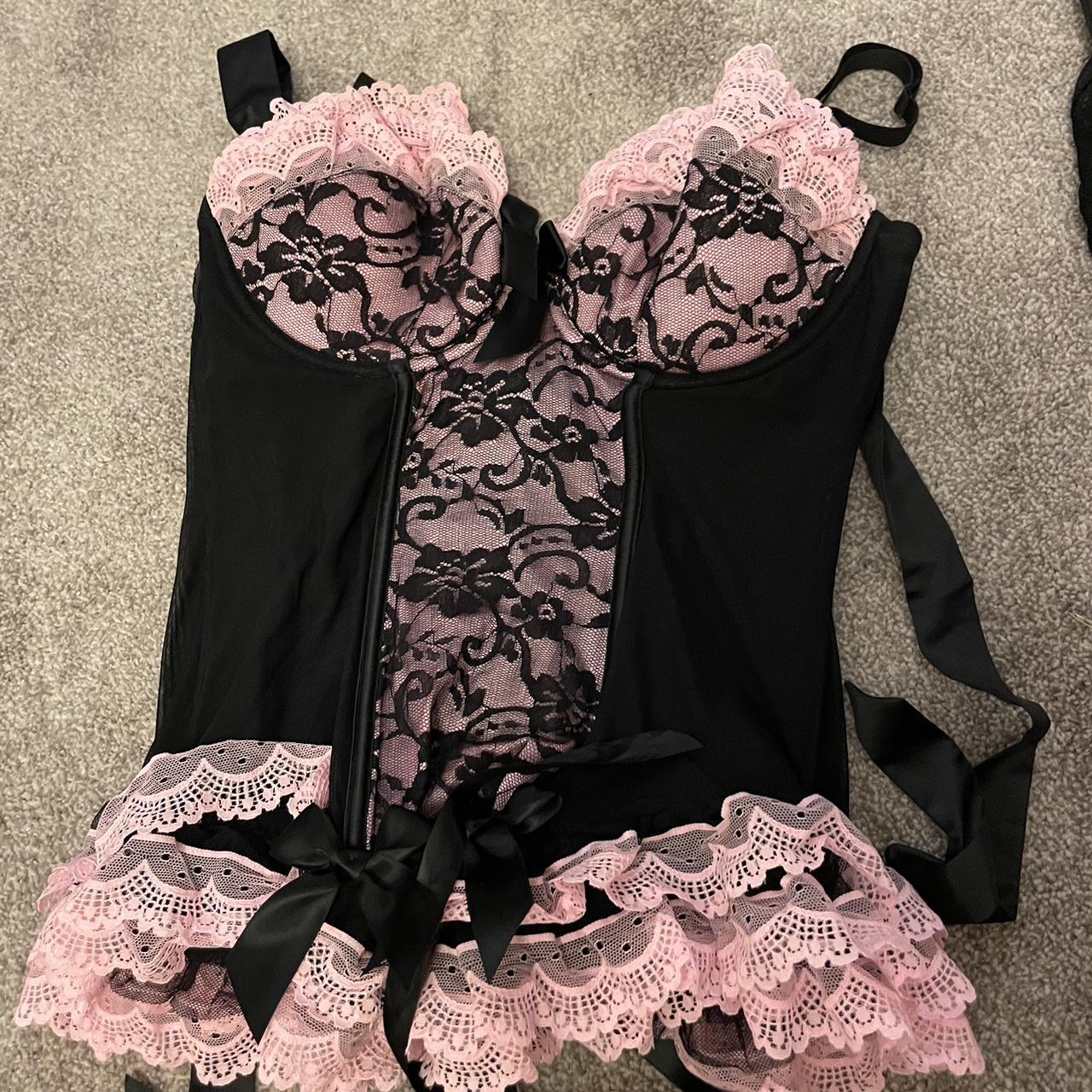 1 x Women’s Anne Summer pink top with suspenders and... - Depop