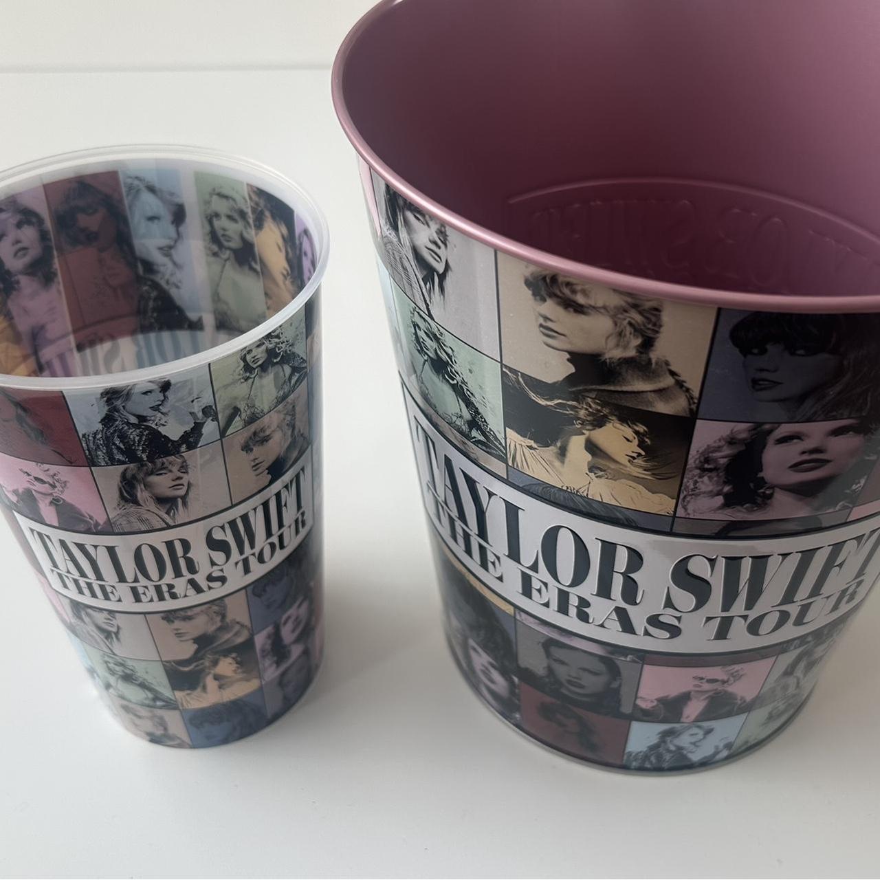 Taylor Swift Pink Tin Bucket + Cup AMC exclusive... - Depop