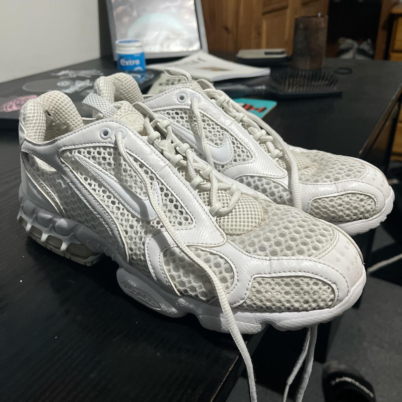 Nike Air Zoom Spiridon Cage 2 Triple white... - Depop