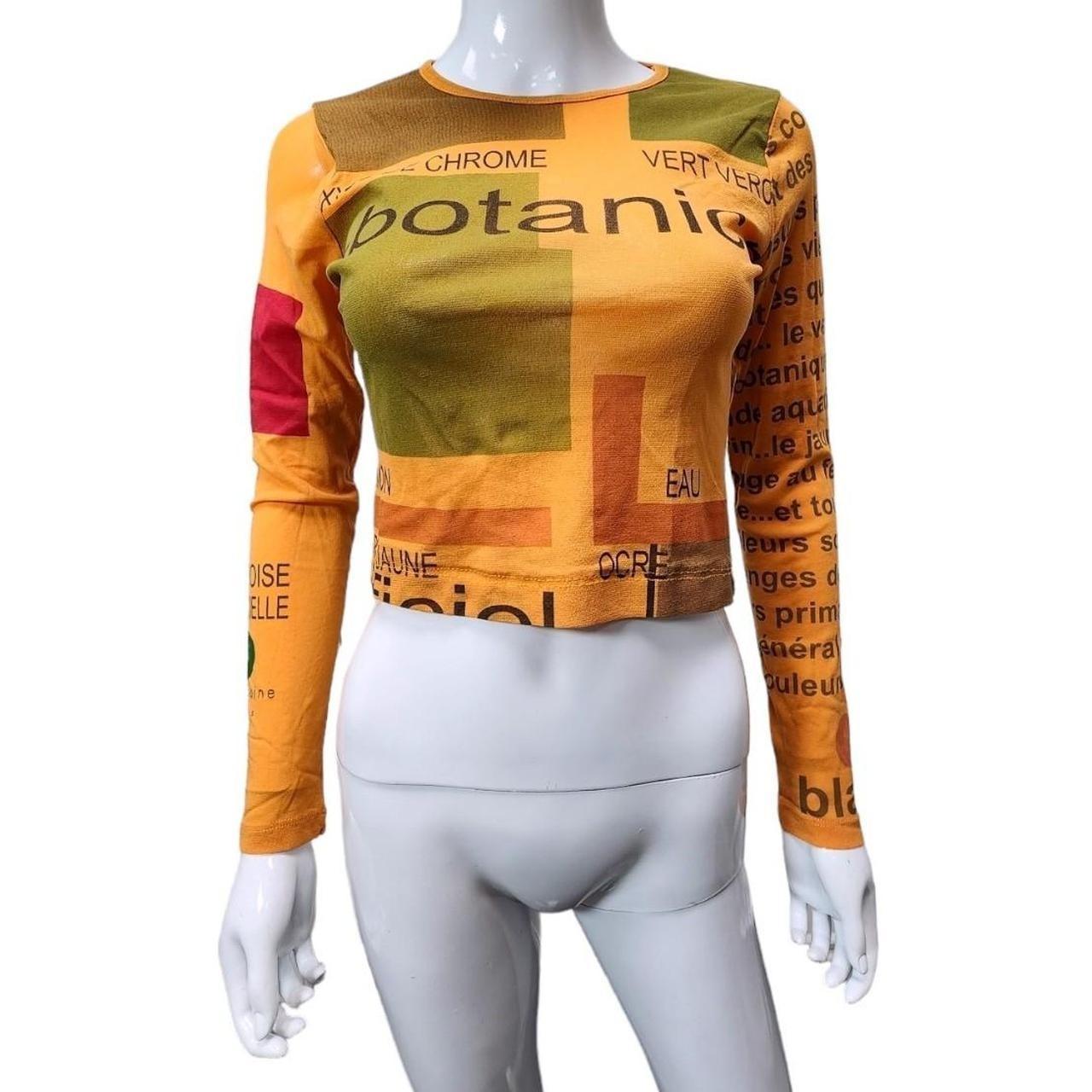 Vintage y2k Cop copine mesh graphic top size 6/8uk ,... - Depop