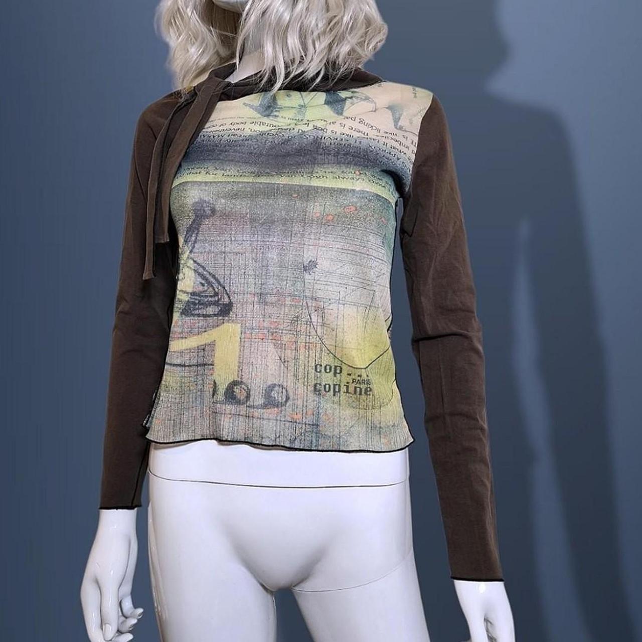 Vintage y2k Cop copine long sleeved graphic top... - Depop