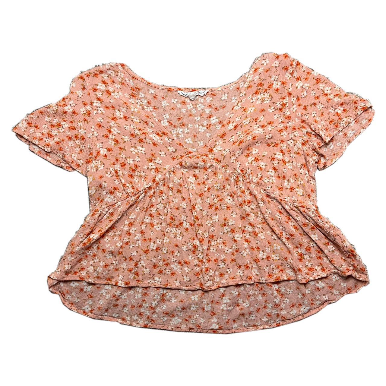 🧃FREE SHIPPING🧃 hippie rose floral pink crop top •... - Depop