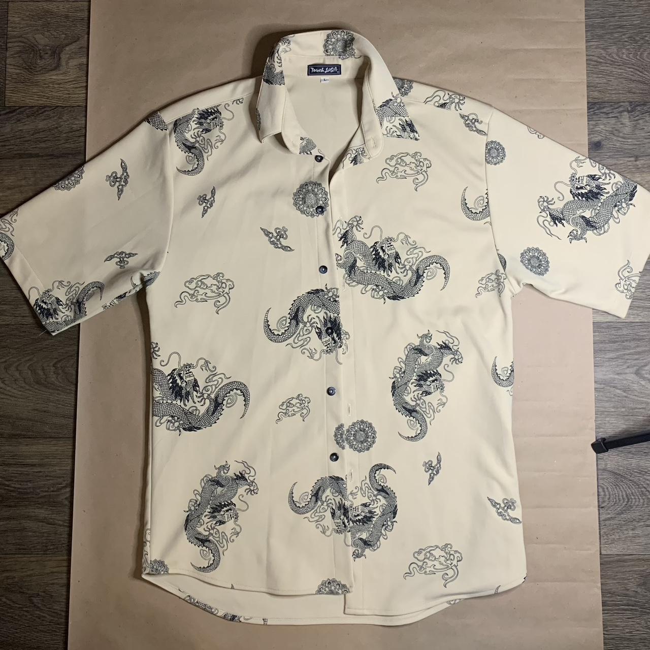 Dragon Button Up tags fashion street fashion... - Depop