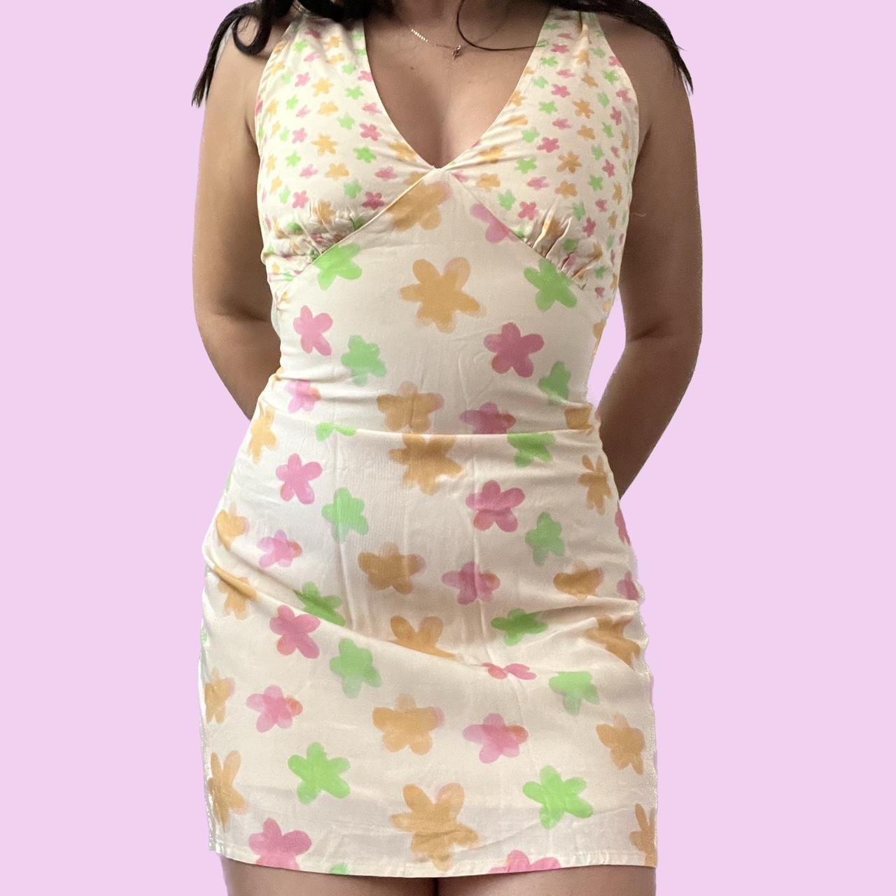 NWT Princess polly Calan mini dress SPLICED FLORAL... - Depop