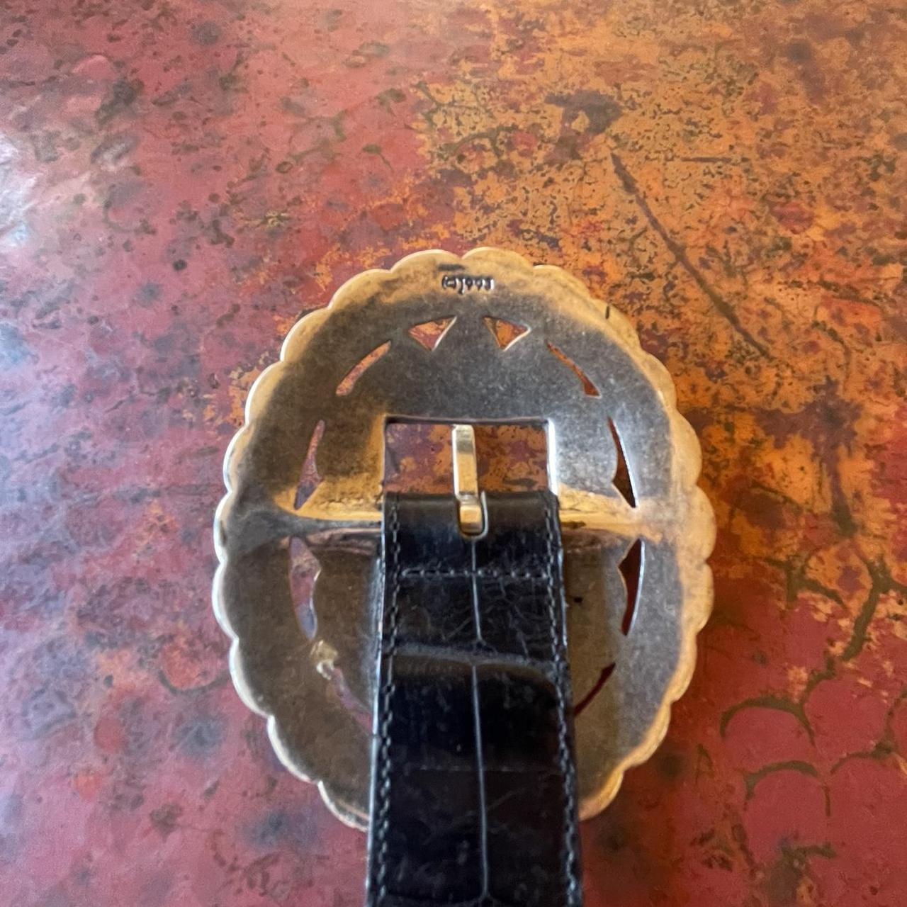 Flower buckle belt Size M True vintage - Depop