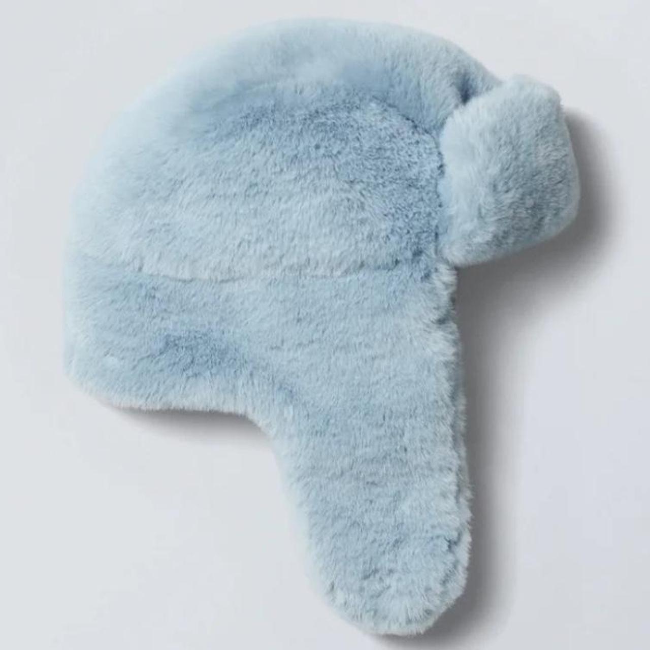 Weekday blue faux fur trapper hat - Depop