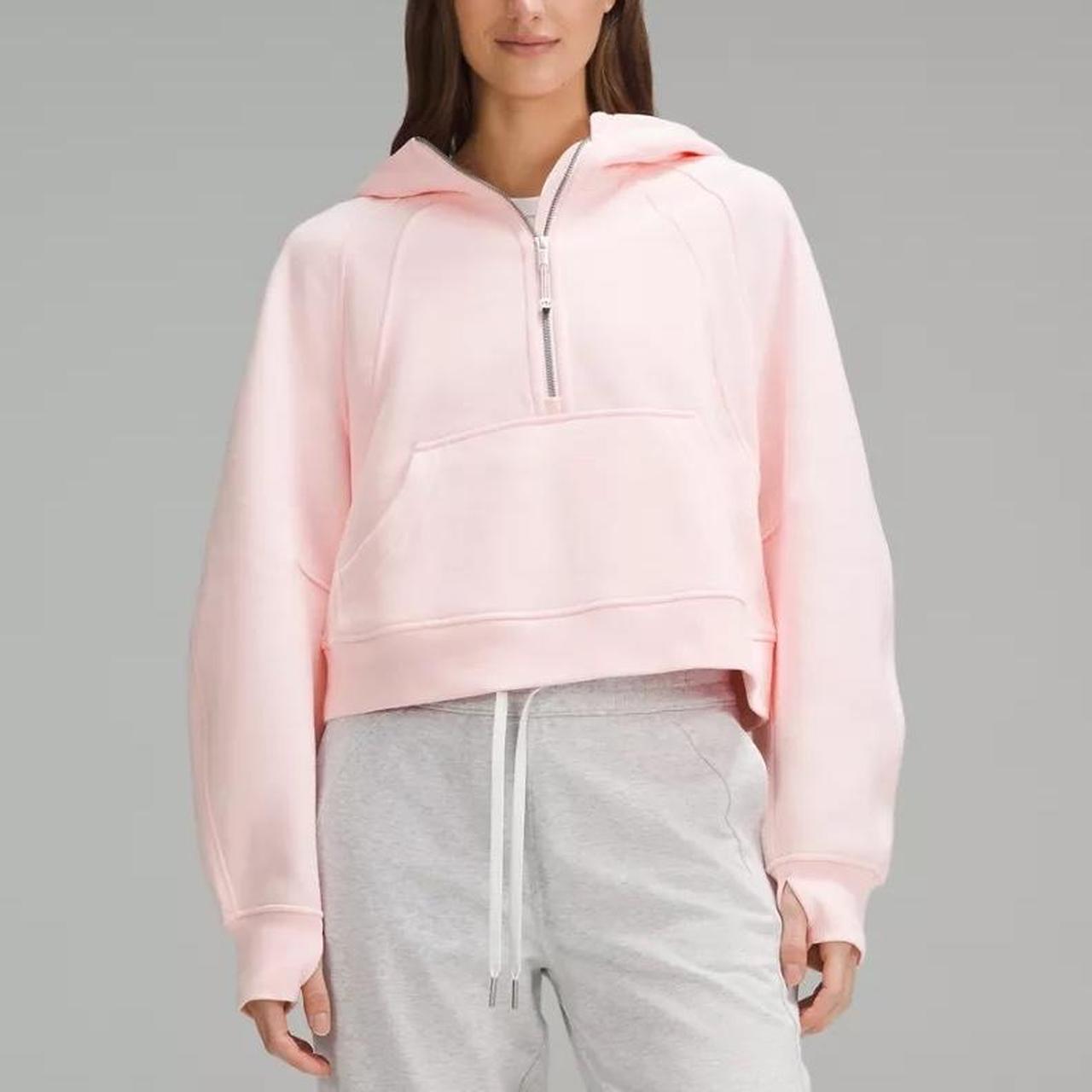 Lululemon pink scuba half-zip hoodie Brand new,... - Depop
