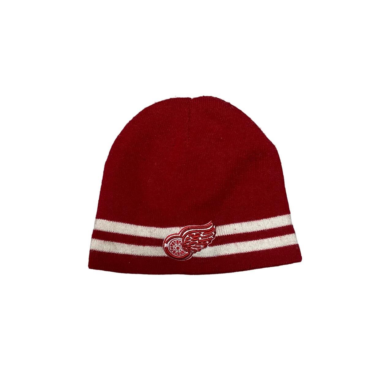 Vtg Detroit Red Wings skully beanie Nicolas #7 back... | Depop