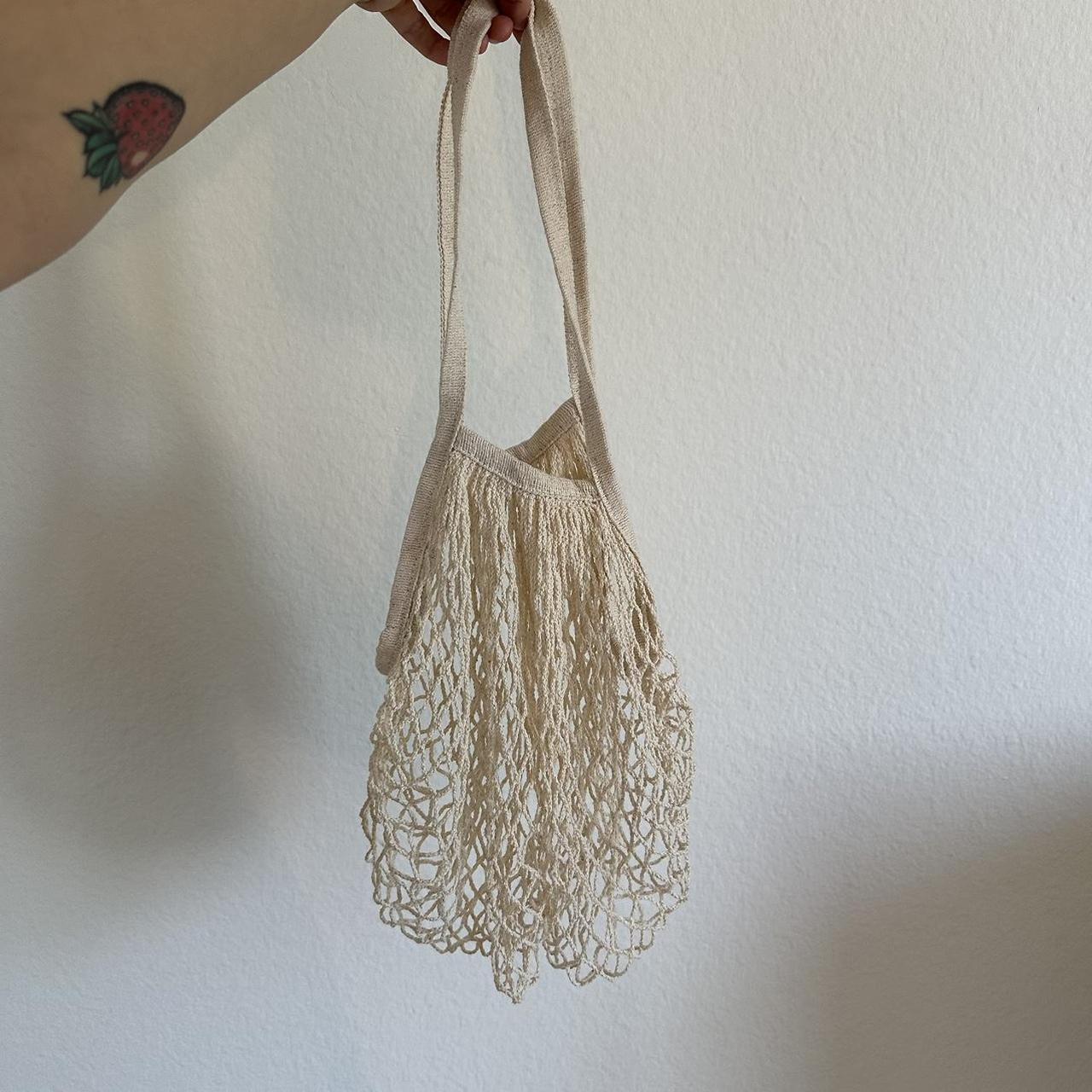 Vintage Knit Small Cream Bag - Depop