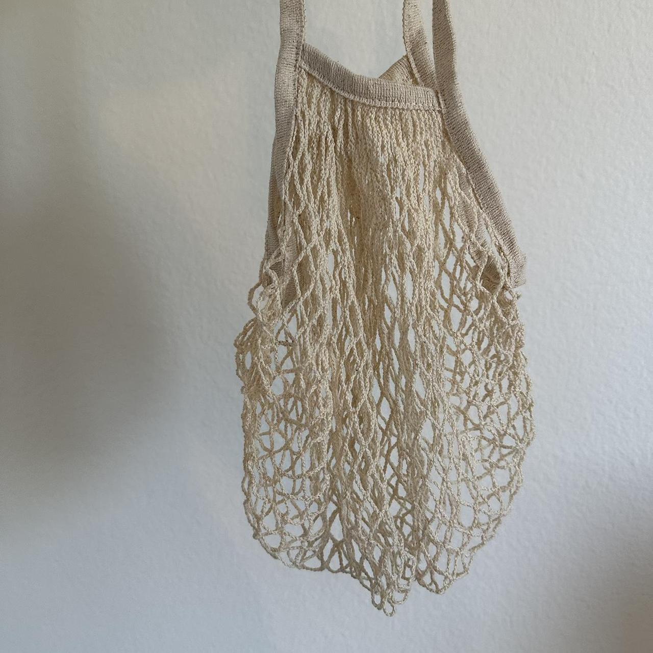 Vintage Knit Small Cream Bag - Depop