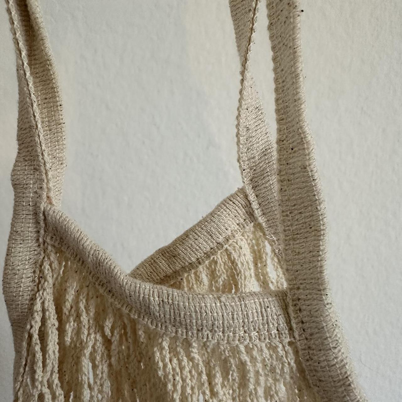 Vintage Knit Small Cream Bag - Depop