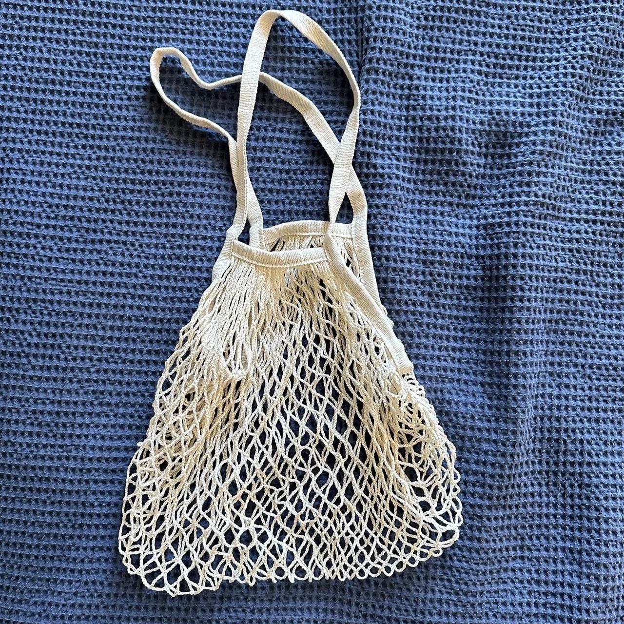 Vintage Knit Small Cream Bag - Depop