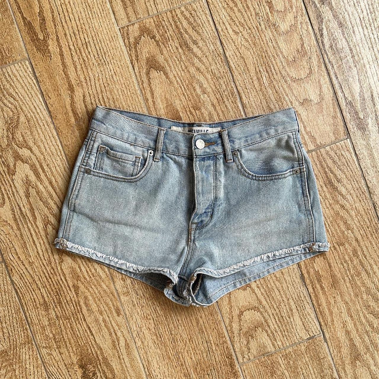 Light blue washed brandy melville shorts. Labeled... - Depop