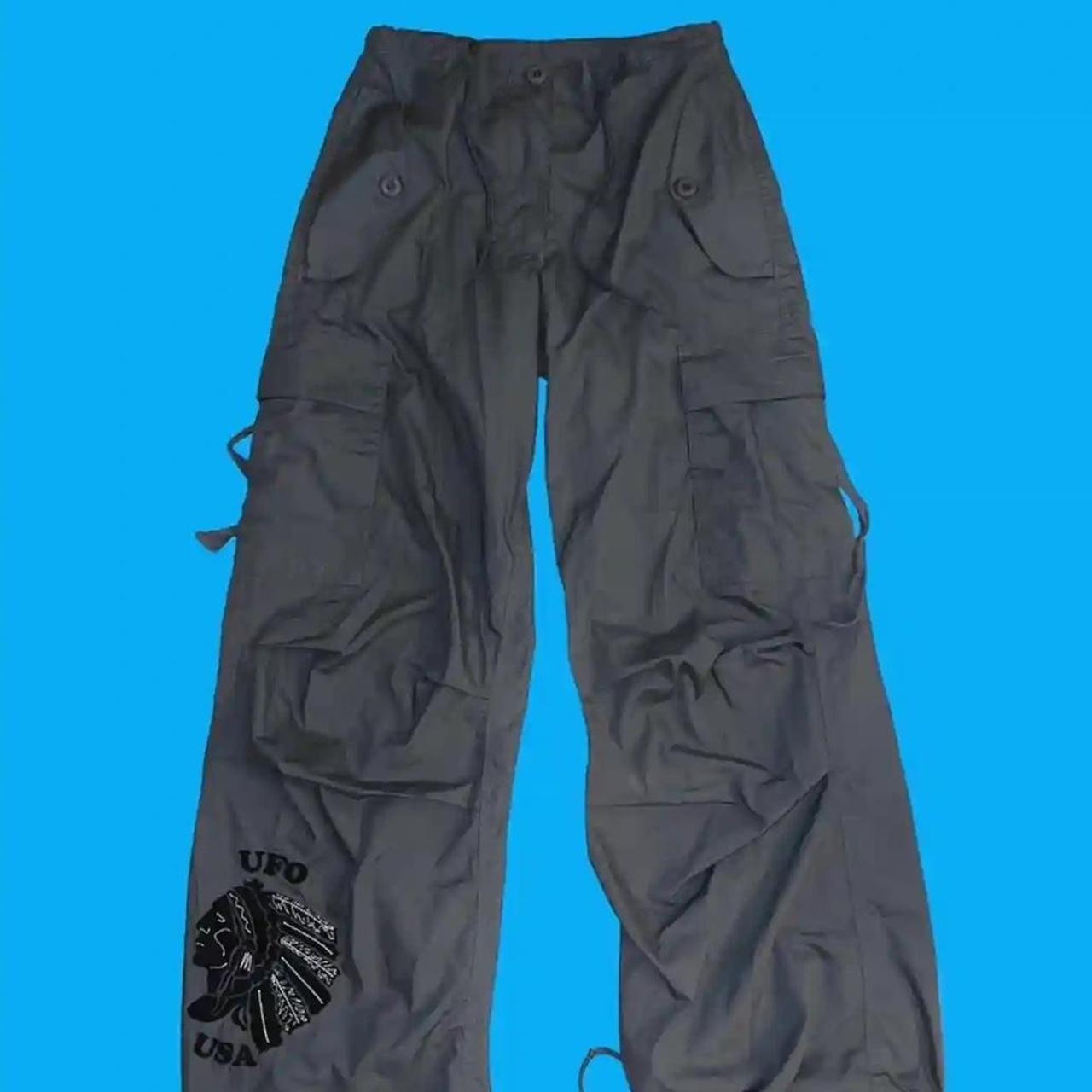 Vintage grey ufo parachute pants in size xs! No... - Depop