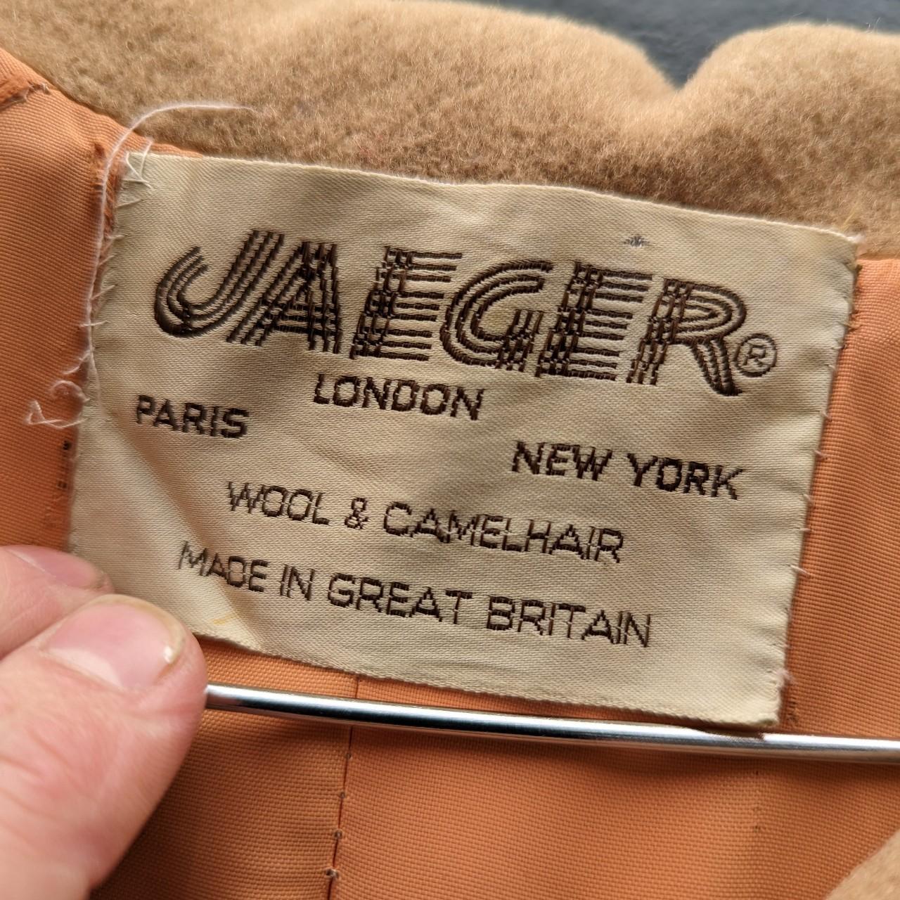Vintage 1970s Jaeger Wool & Camel Hair Coat Size:... - Depop