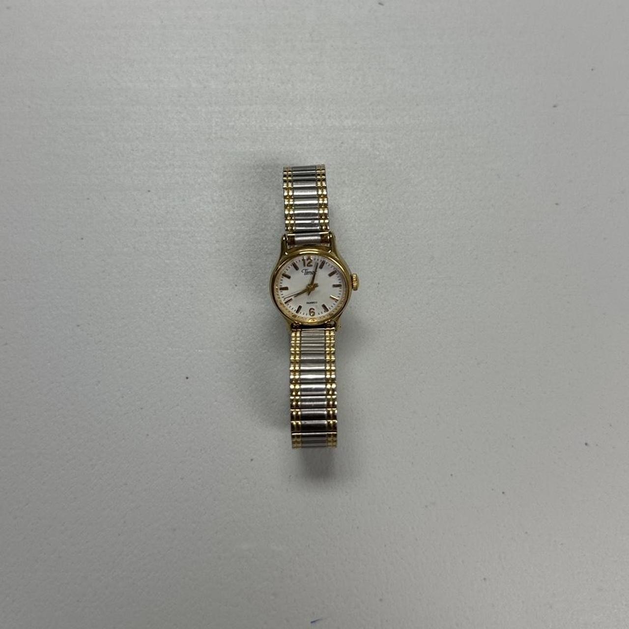 VTG/Vintage Timex Watch - Stretch Band, Two-Toned... - Depop