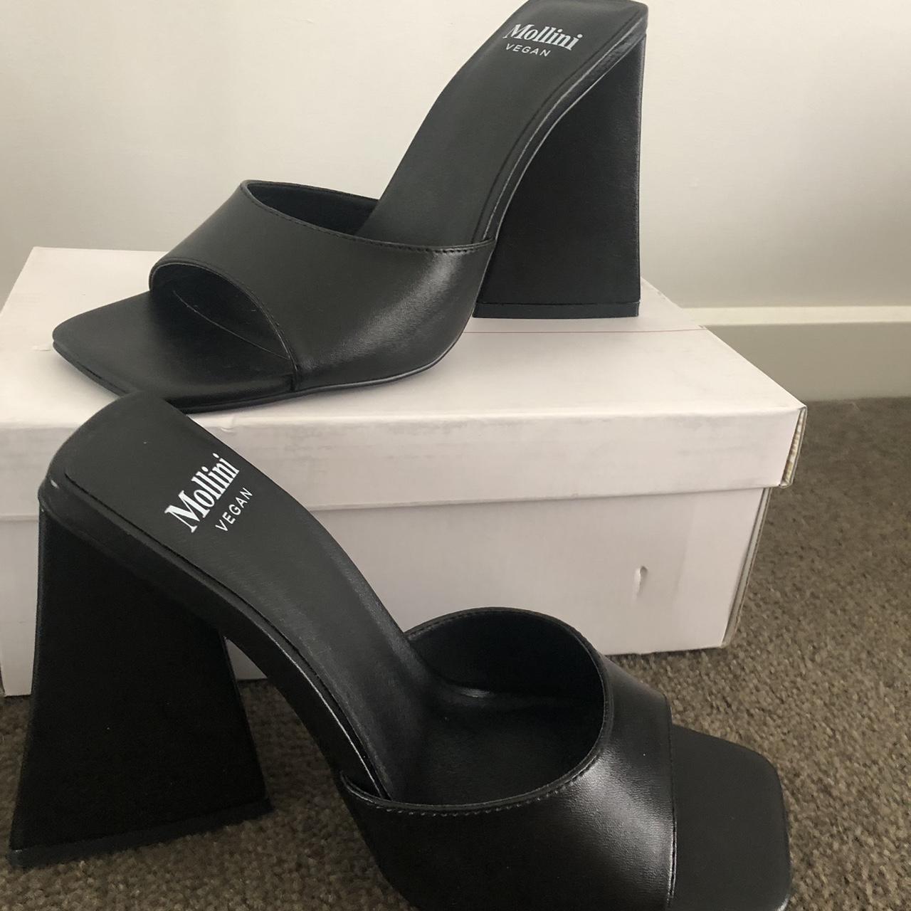 Mollini Vegan leather Heels Size 38 Never worn... - Depop