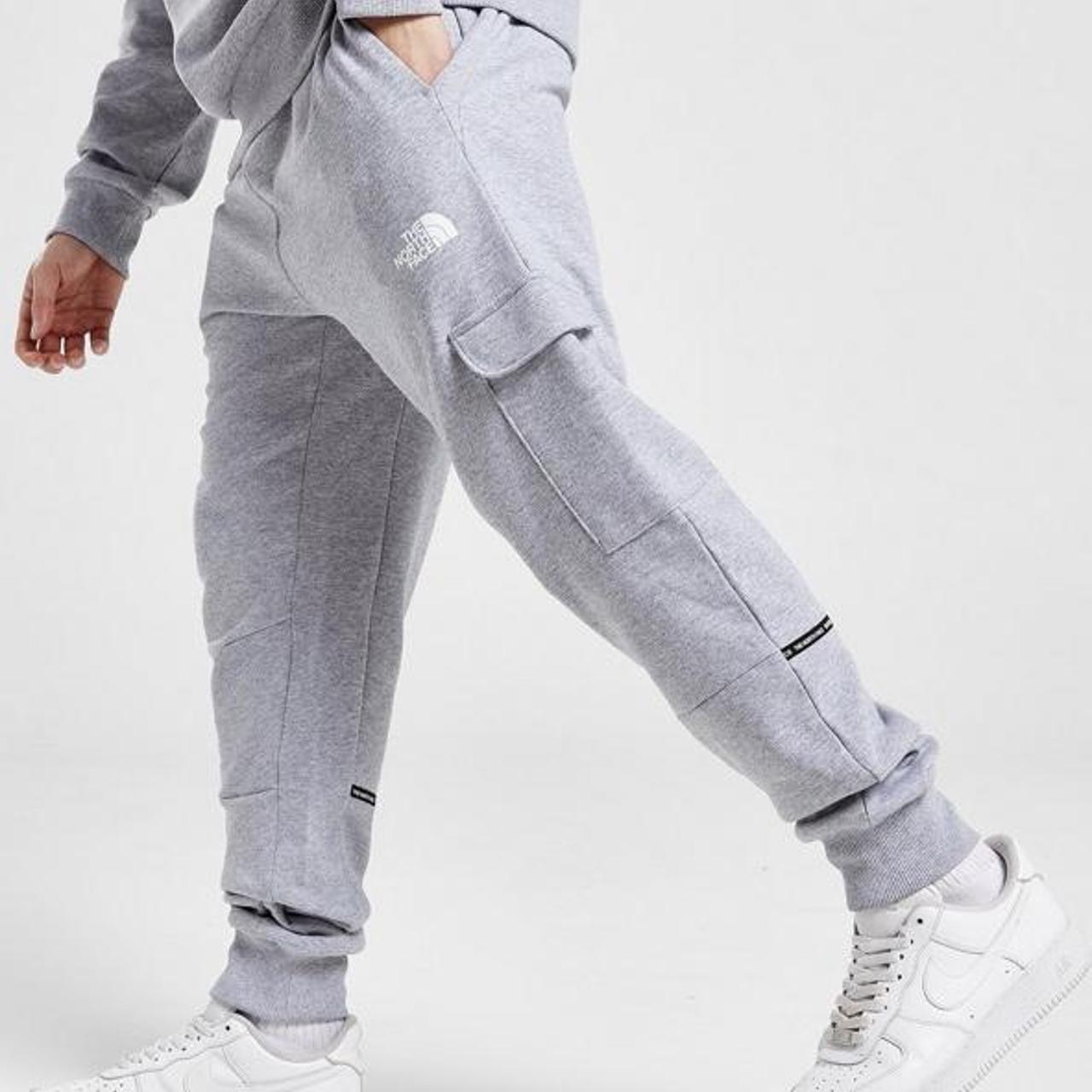 The North Face Men's Silver Joggers-tracksuits | Depop