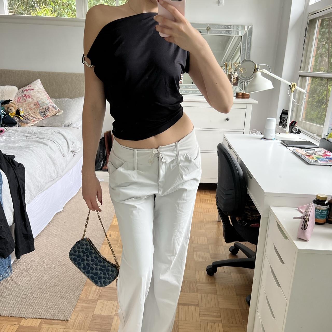 The most gorg thrifted suit pants 🤍🪩 - size s (fits... - Depop
