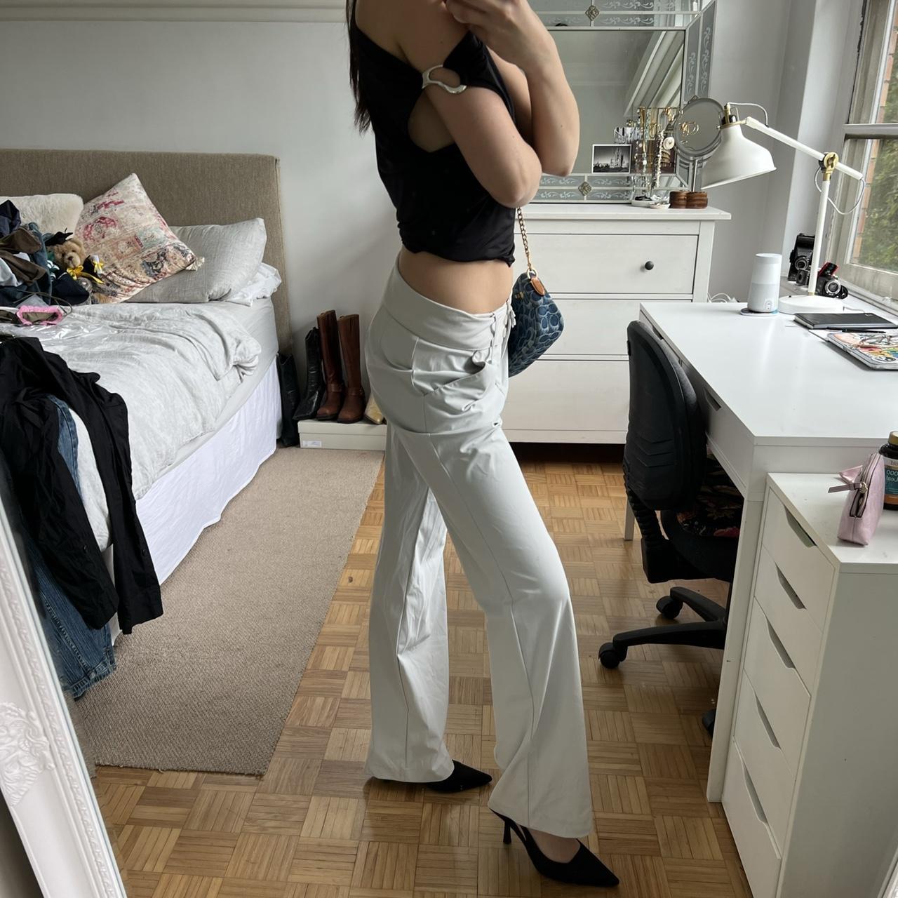The most gorg thrifted suit pants 🤍🪩 - size s (fits... - Depop
