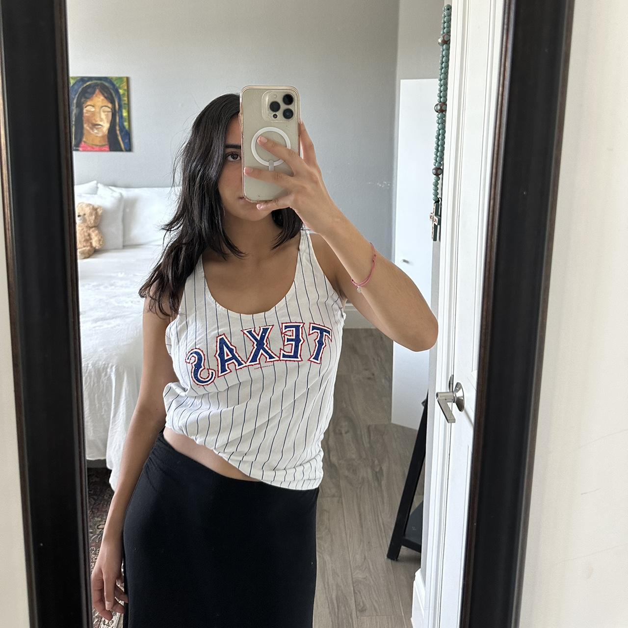 texas rangers tank top size large - Depop