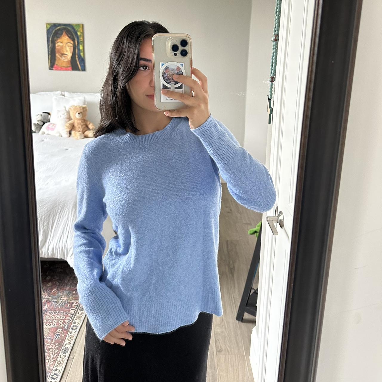 baby blue sweater size s | Depop