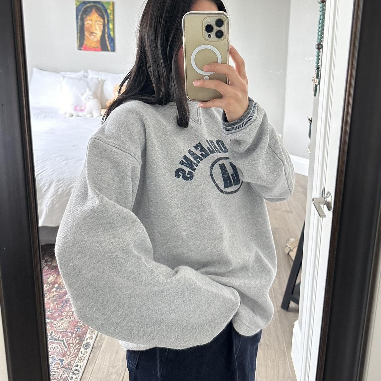 vintage new orleans la heather grey crewneck size xl - Depop