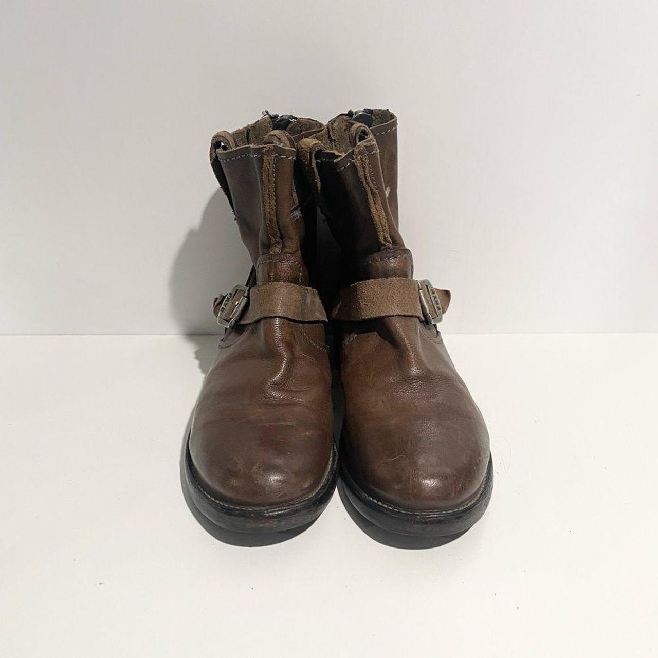 Frye Vicky Artisan Boots Brown Leather... | Depop