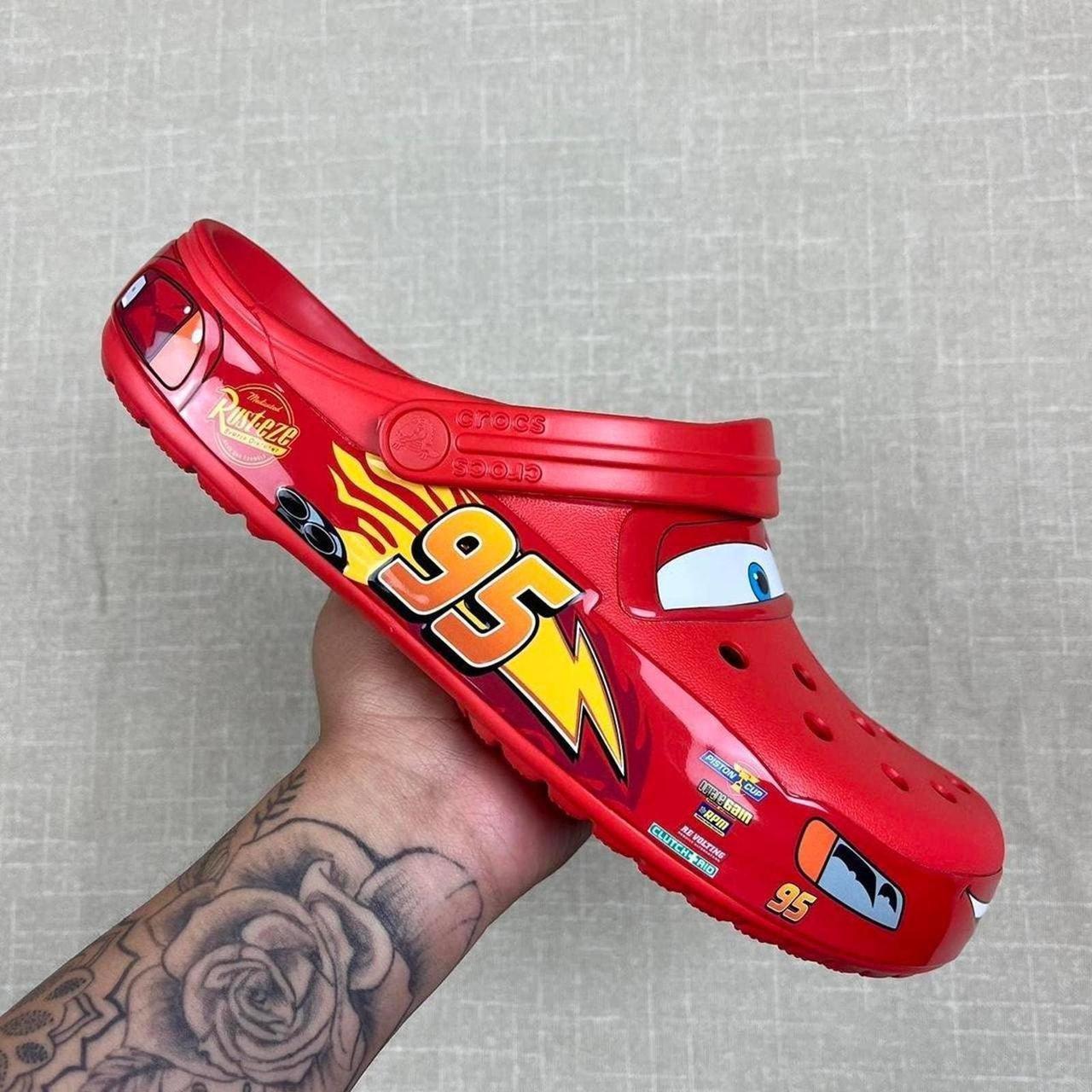 Lightning McQueen Crocs Women 6. Brand new in... - Depop