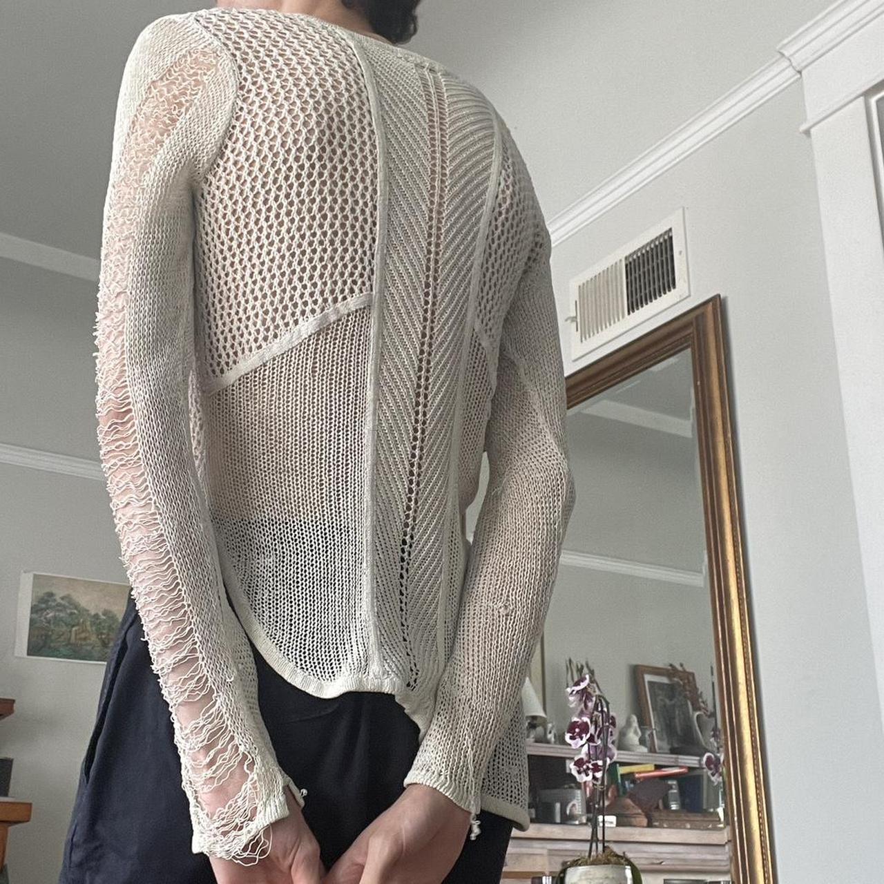 Modern helmut lang open knit Complex knit pattern... - Depop