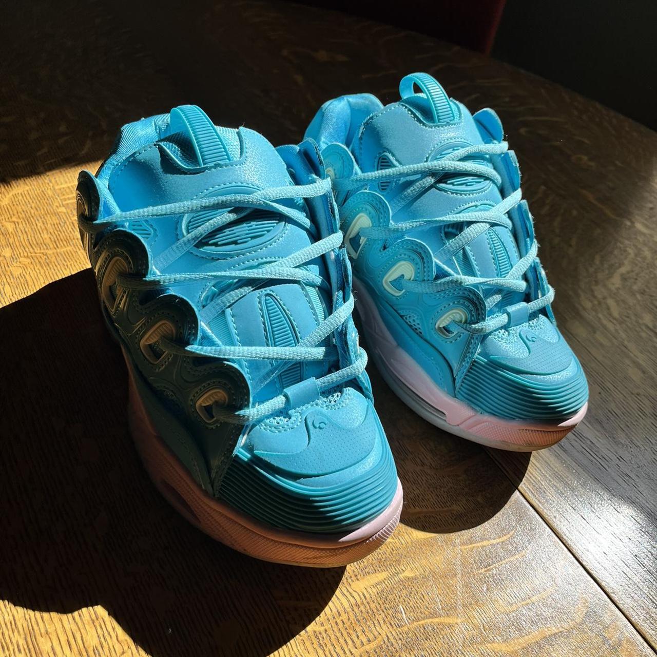 rare osiris skater shoe us mens 7 womens 9 baby pink... - Depop