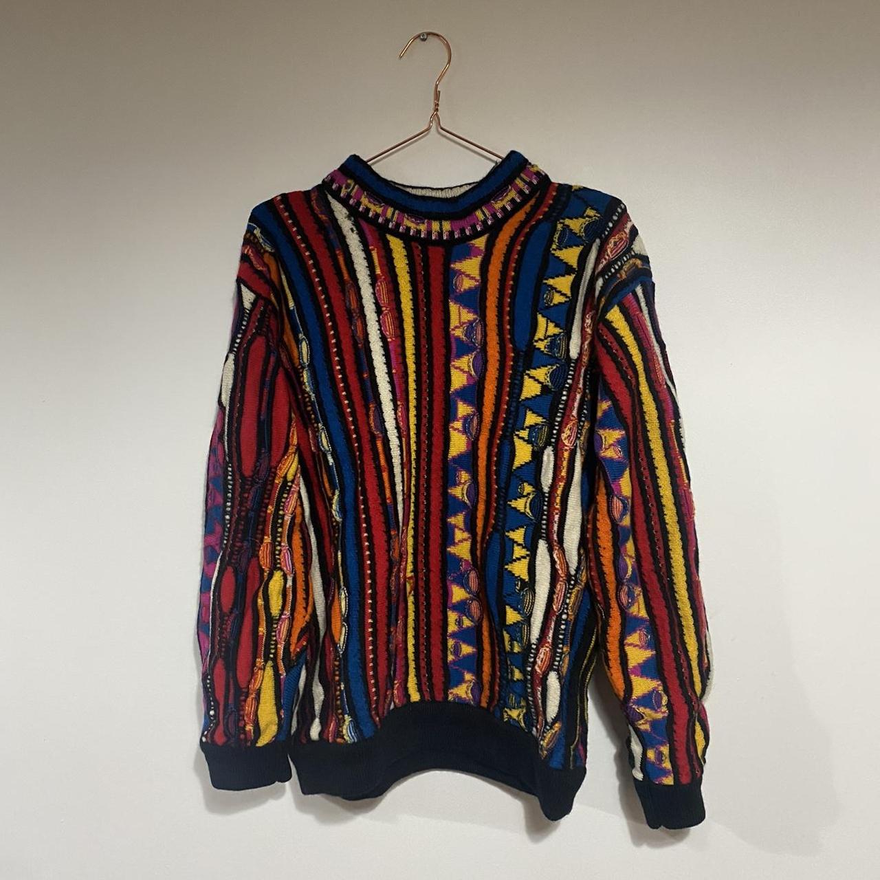 Rare vintage Coogi jumper Multicoloured Size Large - Depop