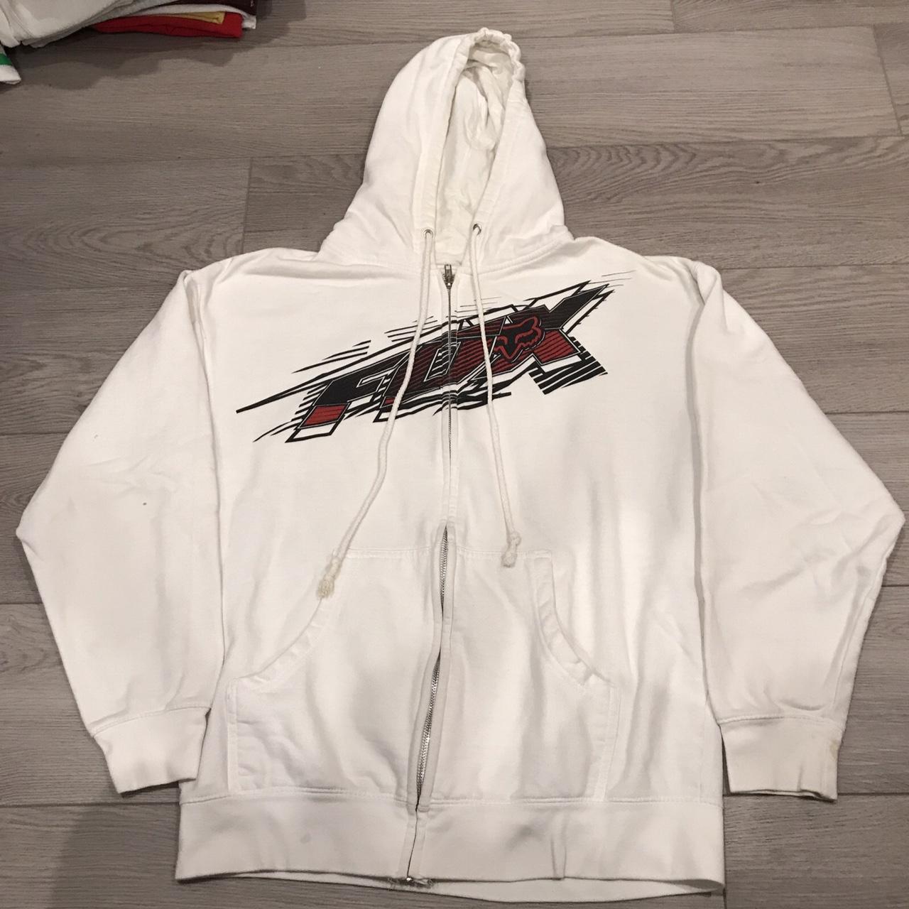 Vintage fox racing zip up hoodie size large... - Depop