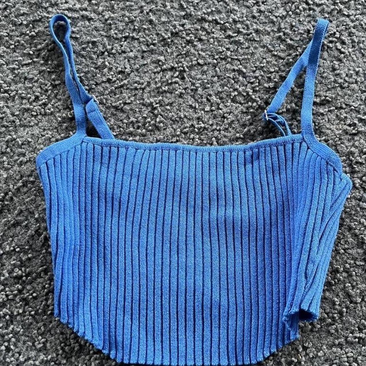 Glassons crop top in royal blue, perfect for... - Depop