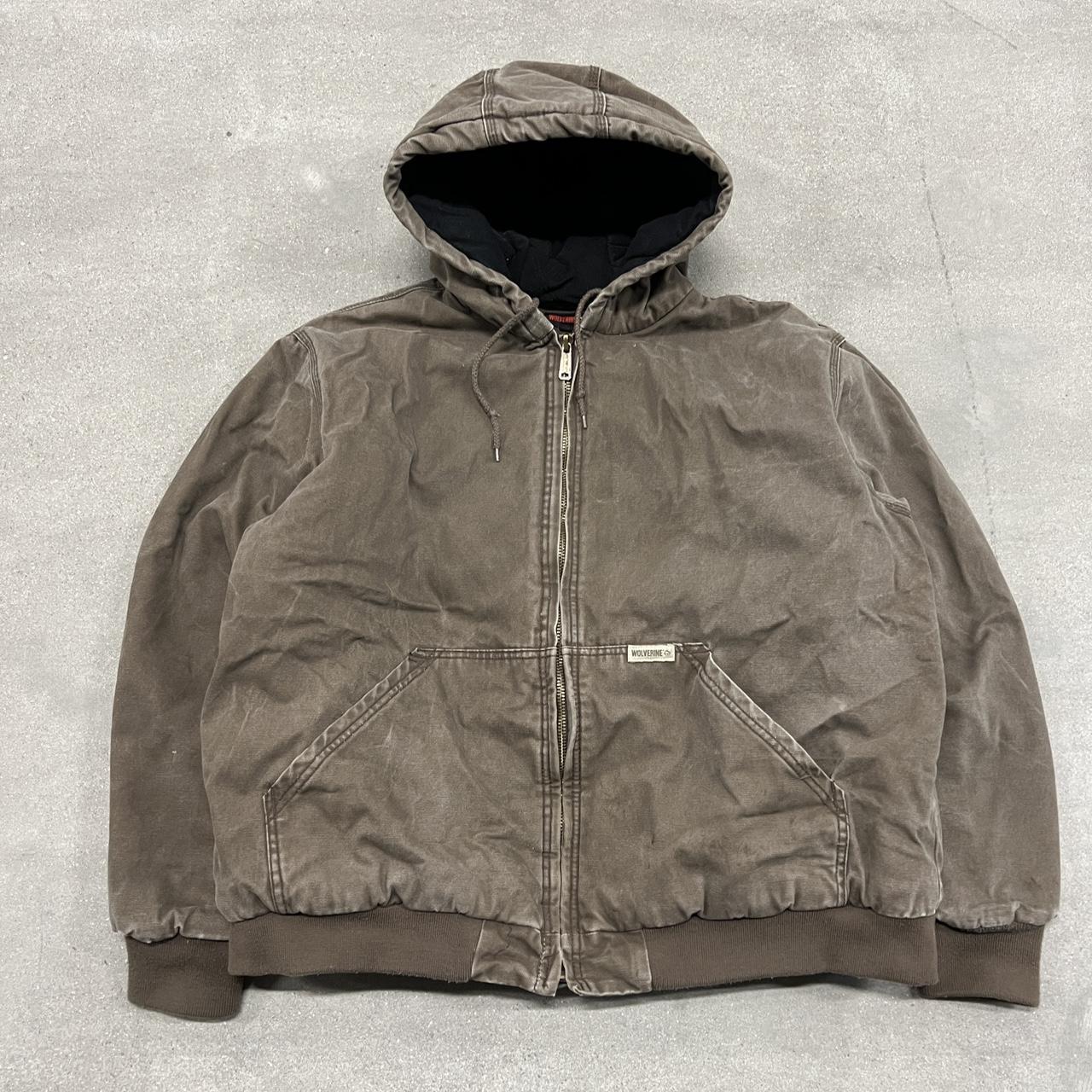 Brown Wolverine Canvas Work Jacket Size XXL See... | Depop