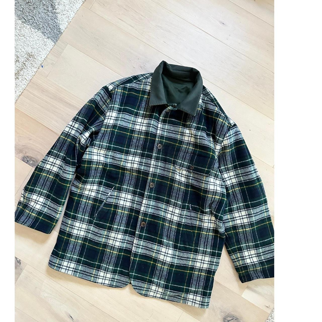 90s Faconnable Mens Barn Jacket Chore Coat Wool... - Depop