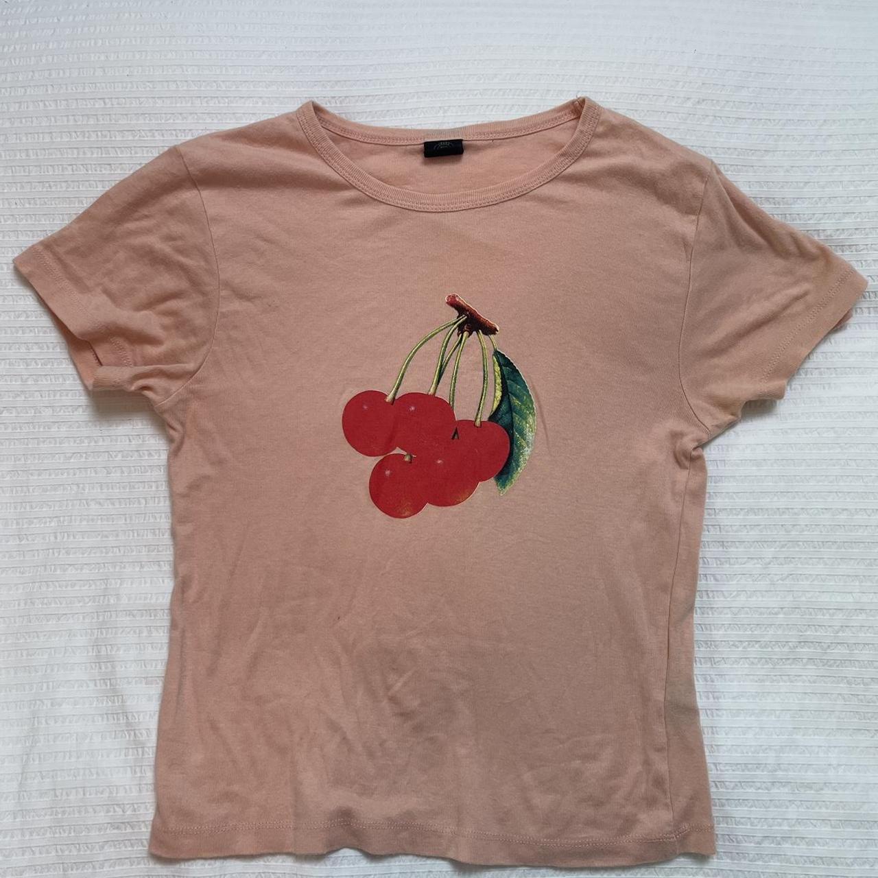 Urban outfitters Cherry graphic baby tee Size S... - Depop