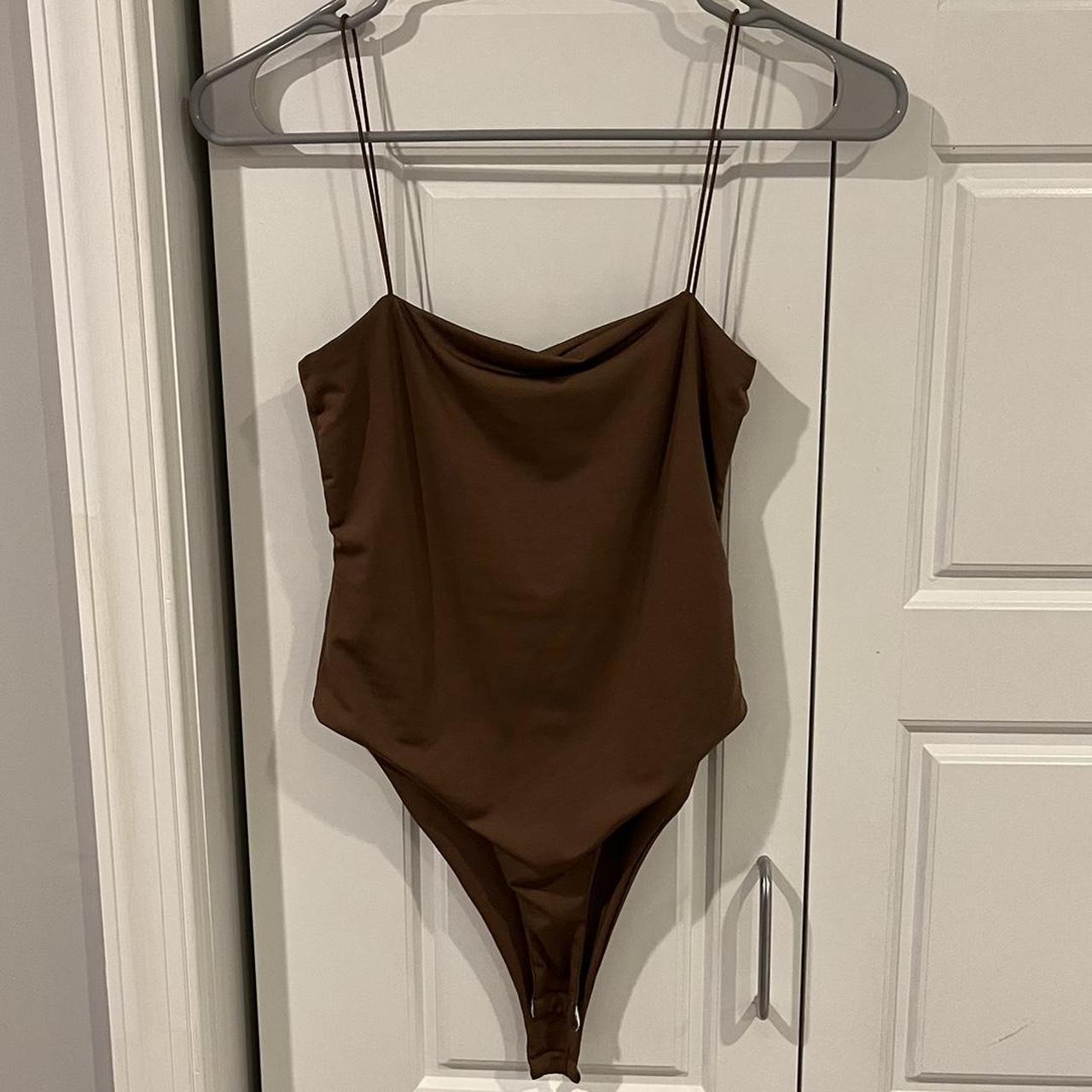 Shein brown bodysuit, washed but never worn. I cut... - Depop