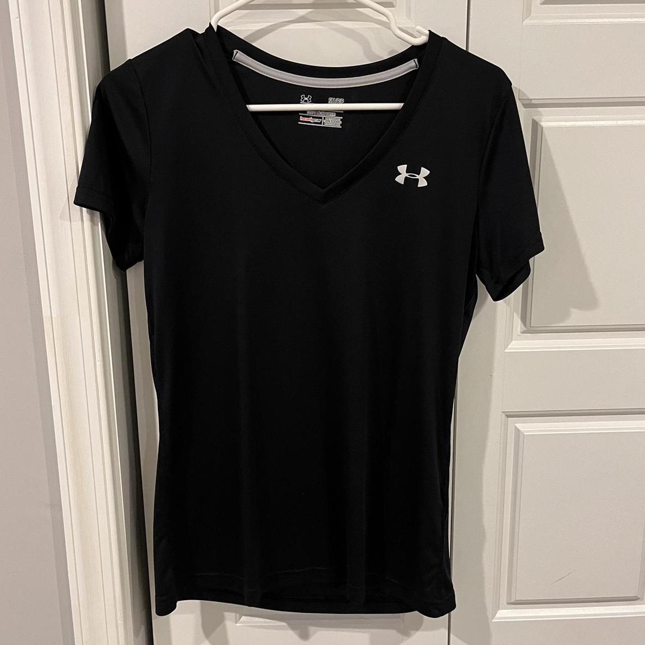 Under Armor short sleeve black workout shirt, size... - Depop