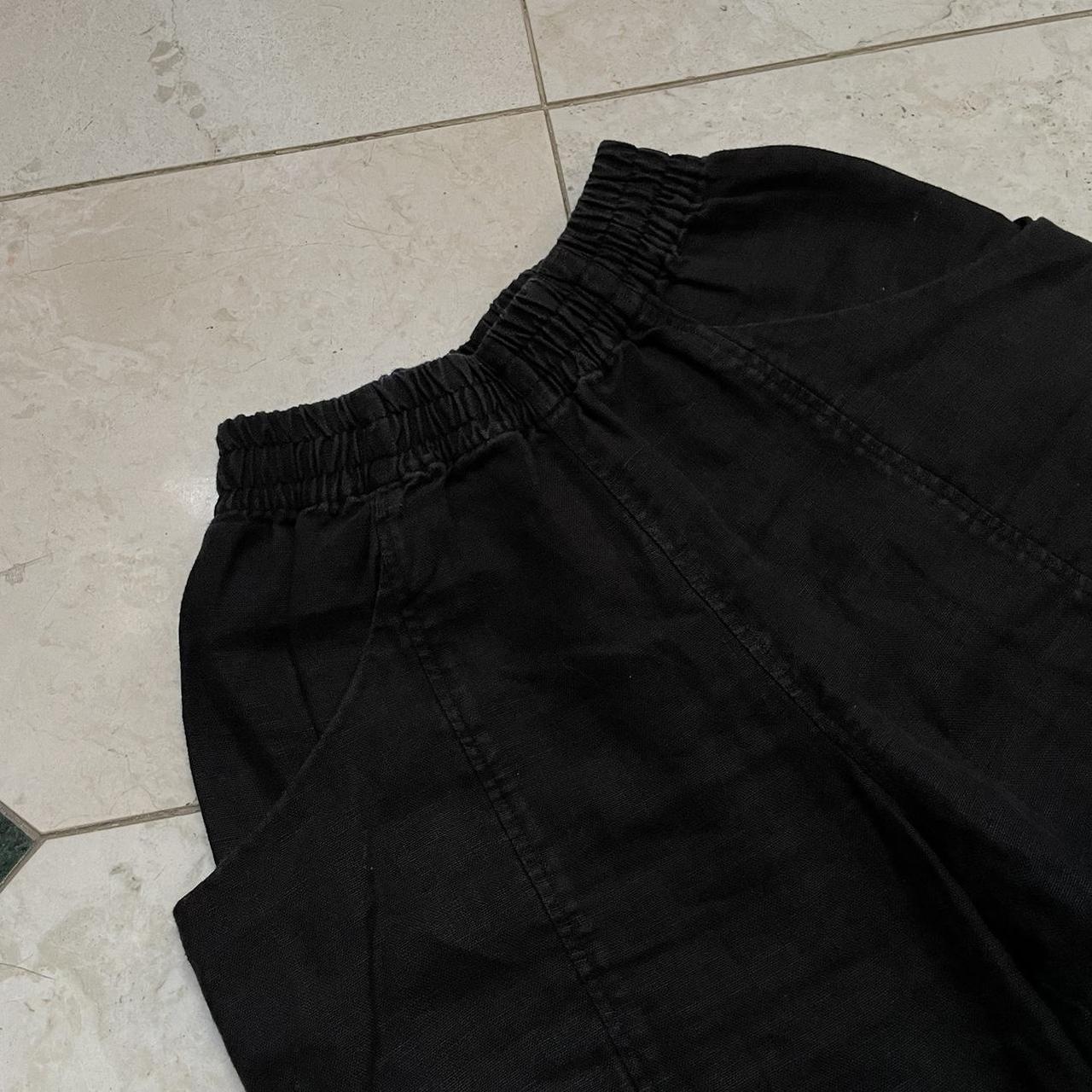 Elizabeth Suzann Clyde work pant in black linen, a... | Depop