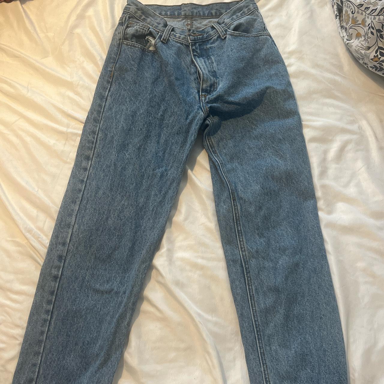 Brandy Melville - Carly Light Wash Jeans One size -... - Depop
