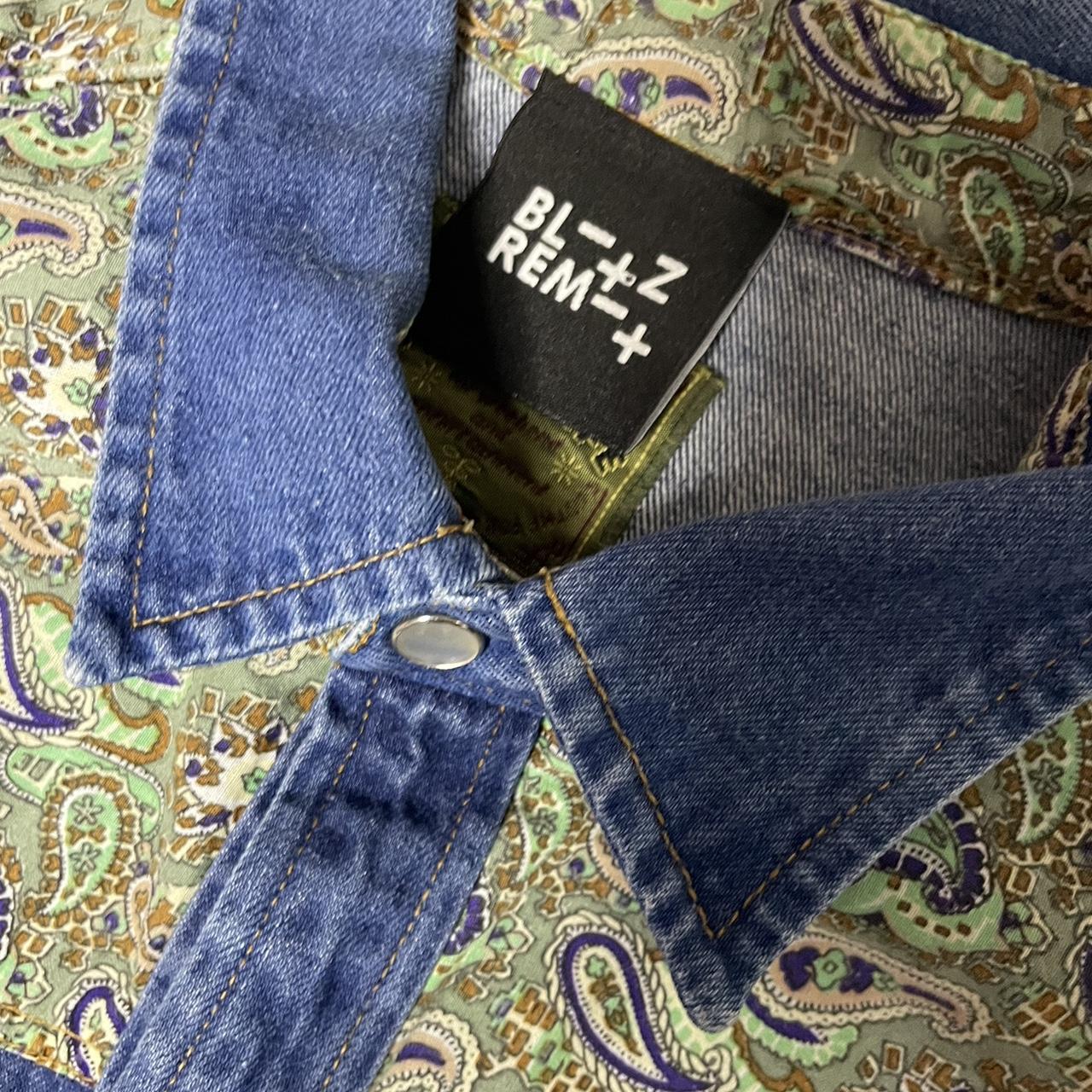 Denim Western Shirt. Brand Blitz Remix. Festival... - Depop