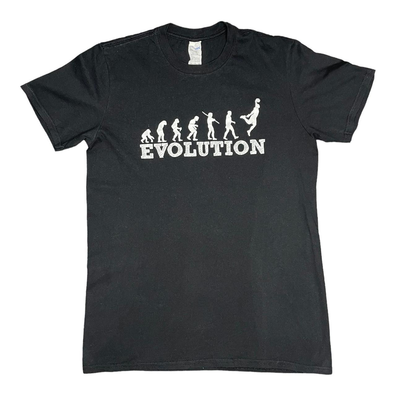 Evolution Tee. Monkey To Man Theory. Vintage Black... - Depop