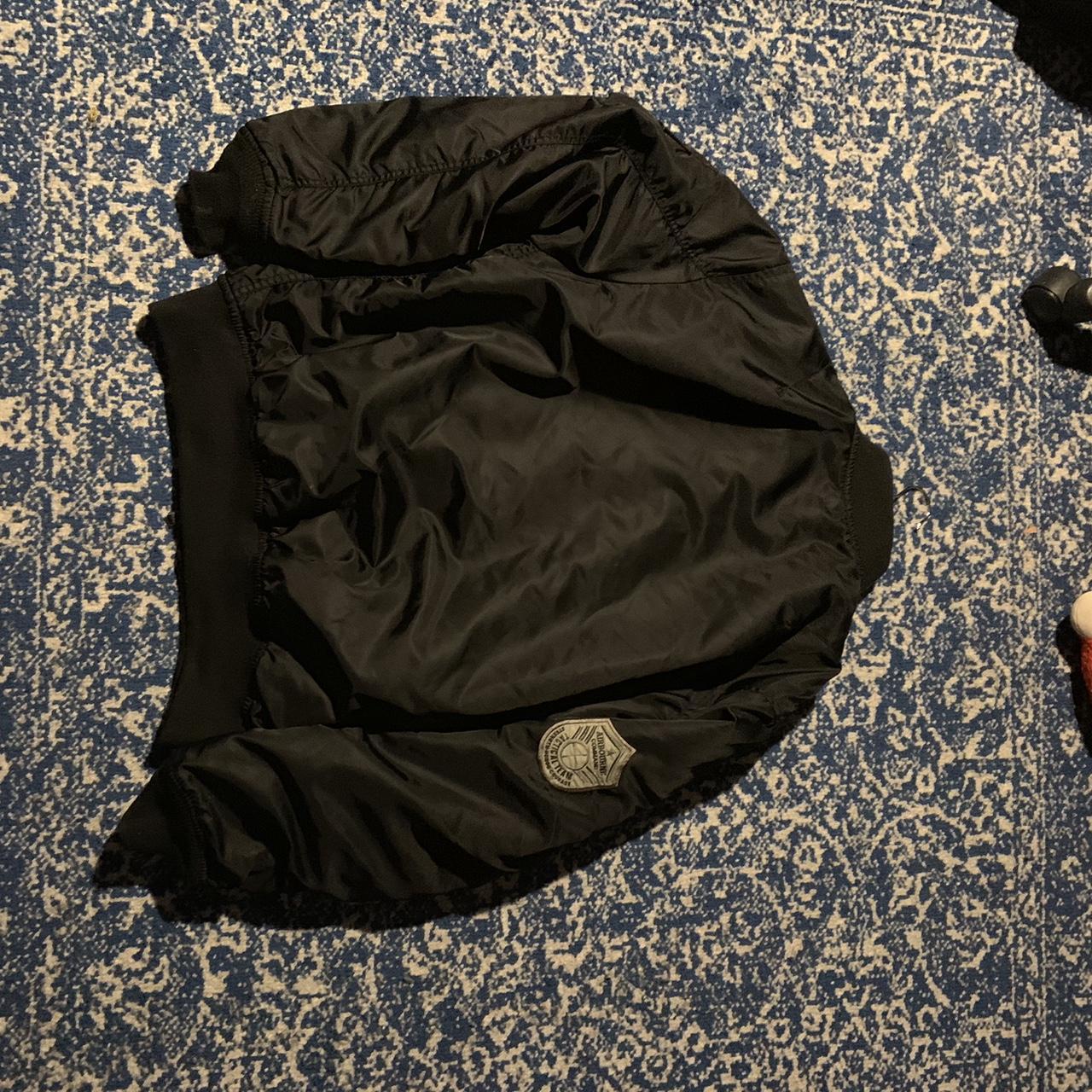 black military bomber jacket Size XL hard piece and... - Depop