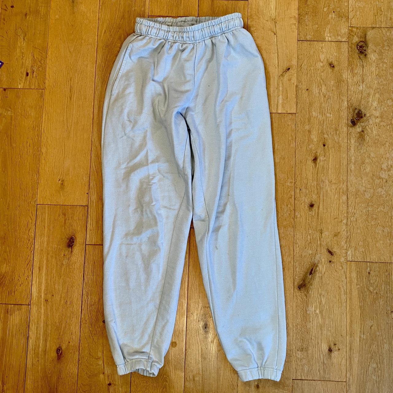 PrettyLittleThing light blue jogging bottoms... - Depop