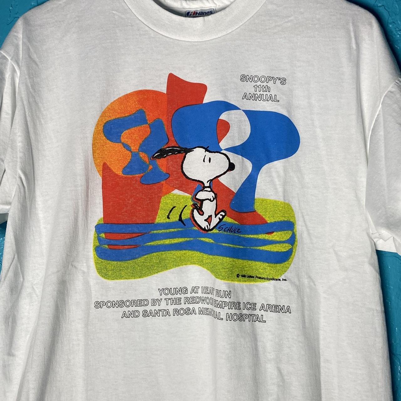 VINTAGE 80s SNOOPY MARATHON TEE ️SIZE:... - Depop