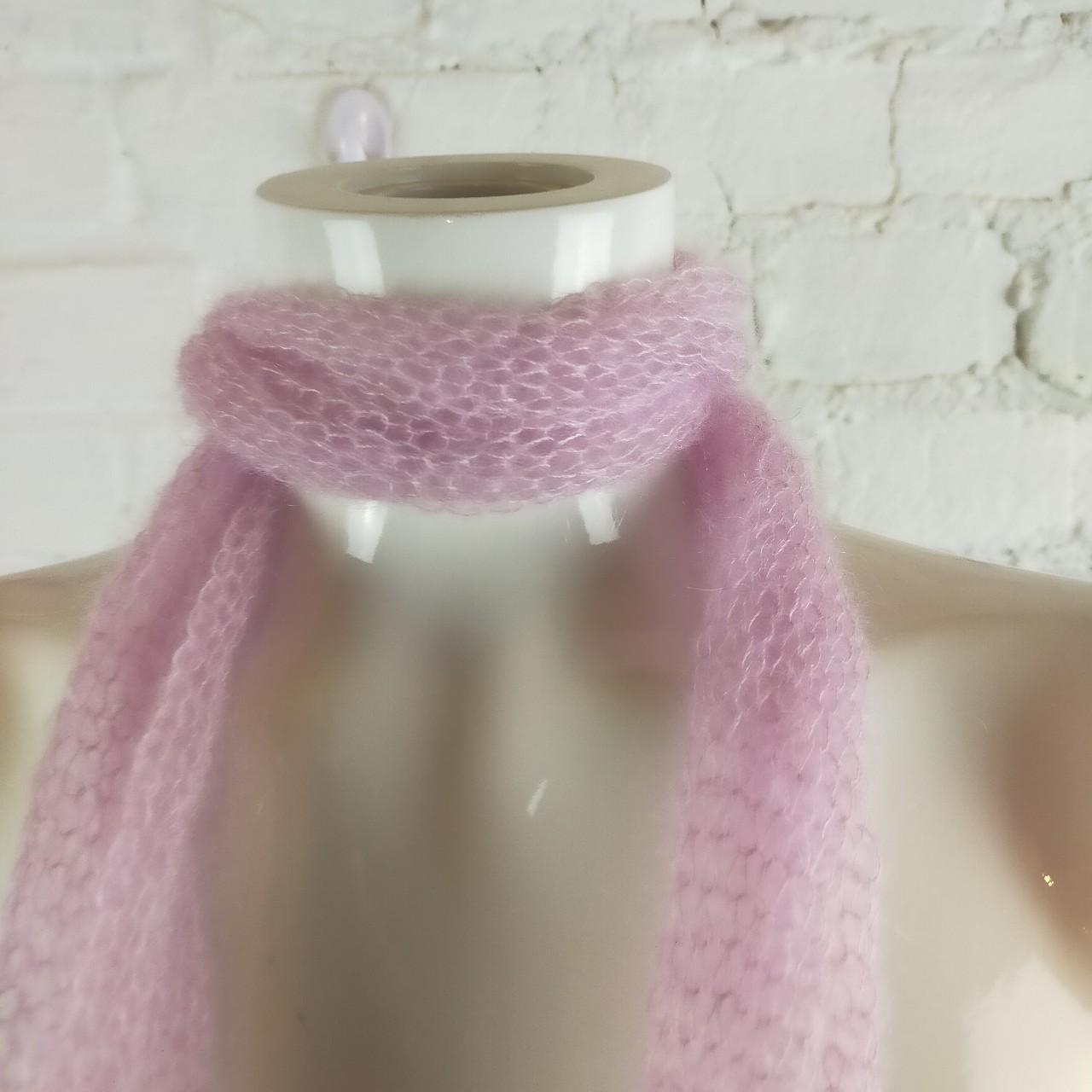 Y2k style long skinny kid silk scarf. Open lettuce... - Depop