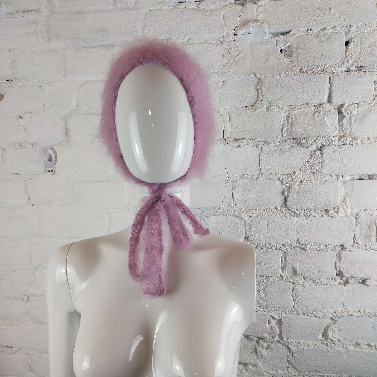 Brushed fuzzy kidsilk mohair bonnet. Fluffy Seen on... - Depop